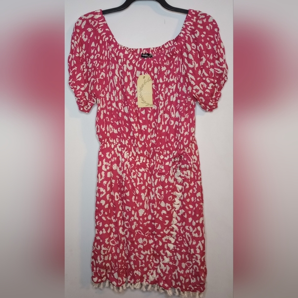 ANDREE BY UNIT | Dresses | Andree By Unit Pink Cream Leopard Print ...